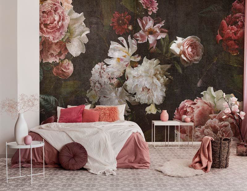 Fotobehang Luxe Vintage Bloemen | Vliesbehang