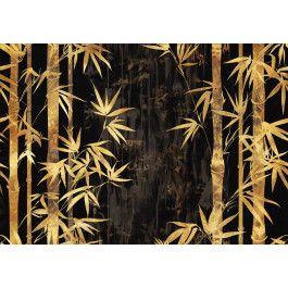 Fotobehang Gouden Bamboe | Luxe Behang | Fotobehangkoning.nl