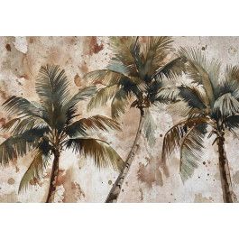 Fotobehang Palmbomen Kunst | Tropische Kunst | Fotobehangkoning.nl