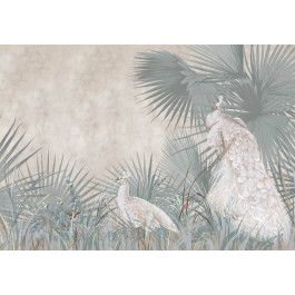 Fotobehang Pauwen in Tropische Oase | Airtex & Vliesbehang op maat