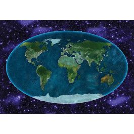 Fotobehang The Universe Around The World Map